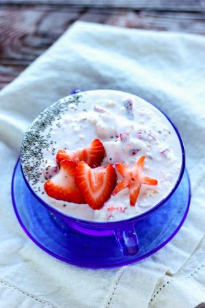 Strawberry Kefir Overnight Oats - a probiotic rich breakfast