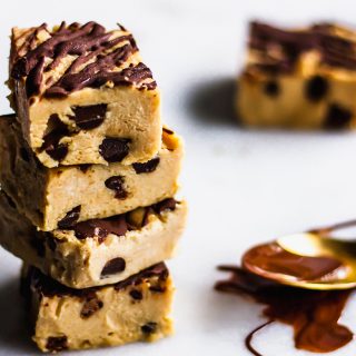 No Bake Chocolate Chip Tahini Bars - Miss Allie's Kitchen